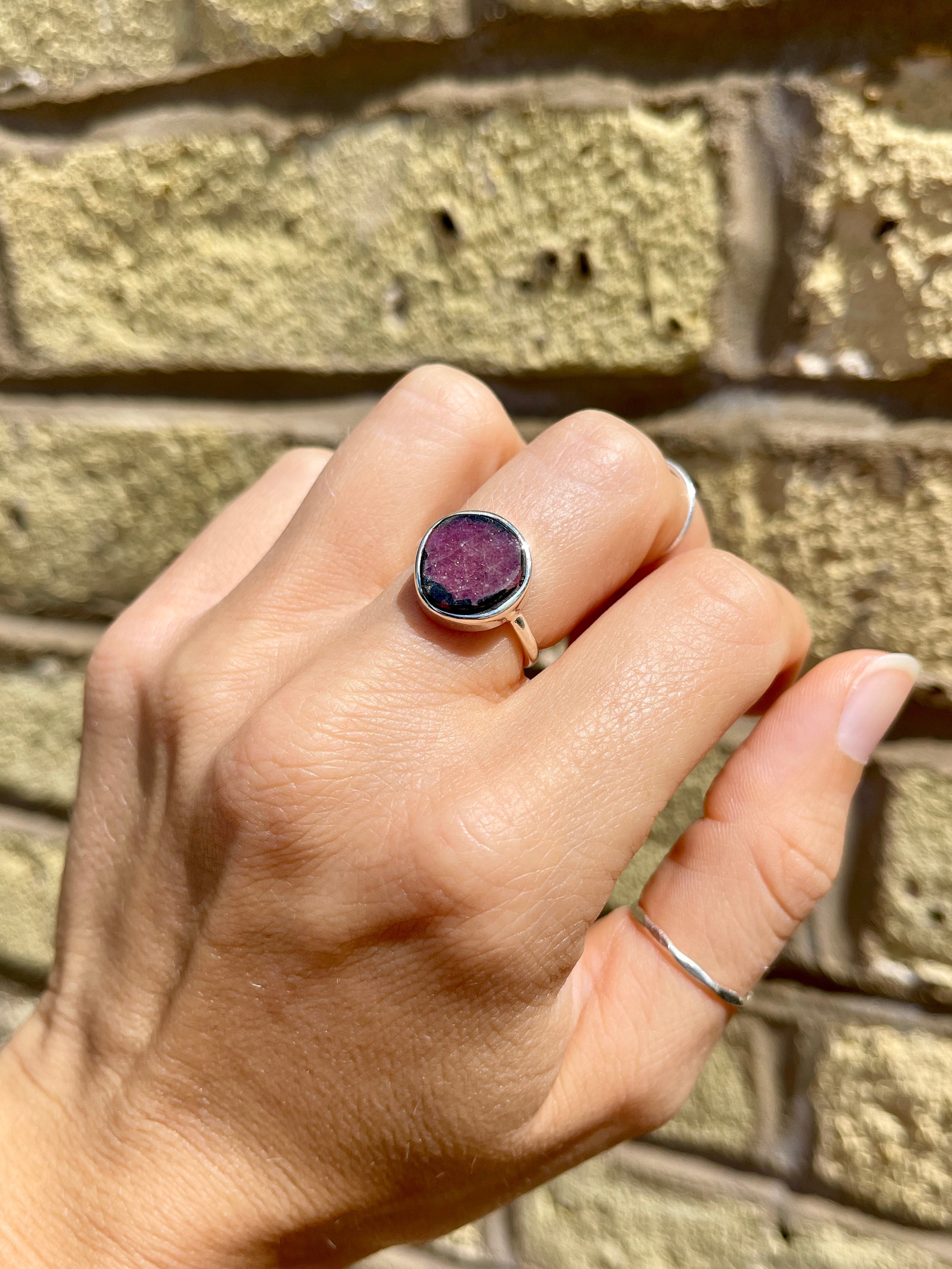 Ruby in Matrix Sterling Ring -Size 6- (02241744) | Ruby Rose Gallery Inc